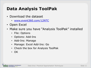 Data dive practical segmentation techniques | PPT