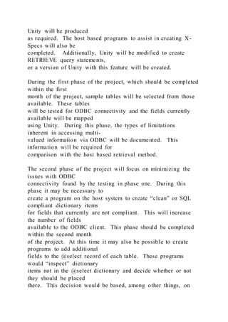 Data documentation and retrieval using unity in a universe® | PDF