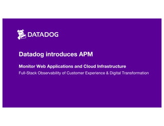 Datadog APM Product Launch | PDF