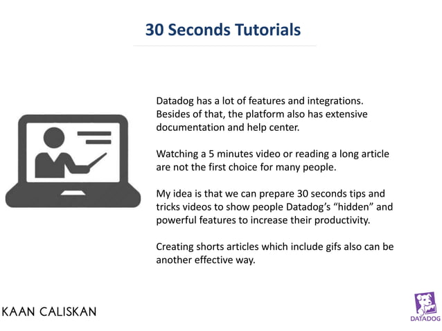 Suggestions and Ideas for Datadog | PPT
