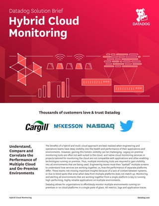 Hybrid Cloud Monitoring - Datatdog | PDF