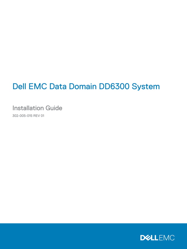 Data EMC Data domain DD6300 System | PDF