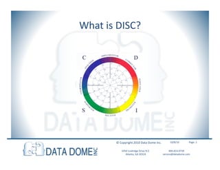Introduction to DISC - Data Dome | PDF | Auto Type | Automotive