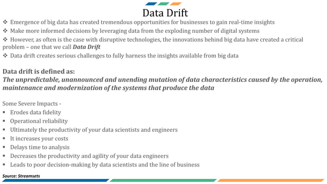 Data drift and machine learning | PPT
