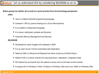 Data driven automation testing of web applications using selenium | PPT