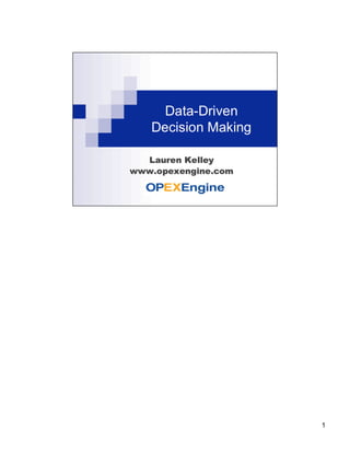 Data Driven Decision Making | PDF
