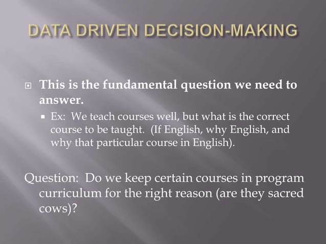 Data Driven Decision Making Presentation | PPTX