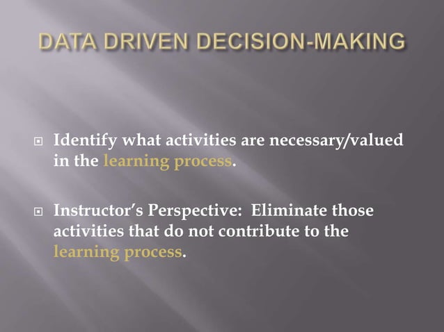 Data Driven Decision Making Presentation | PPTX