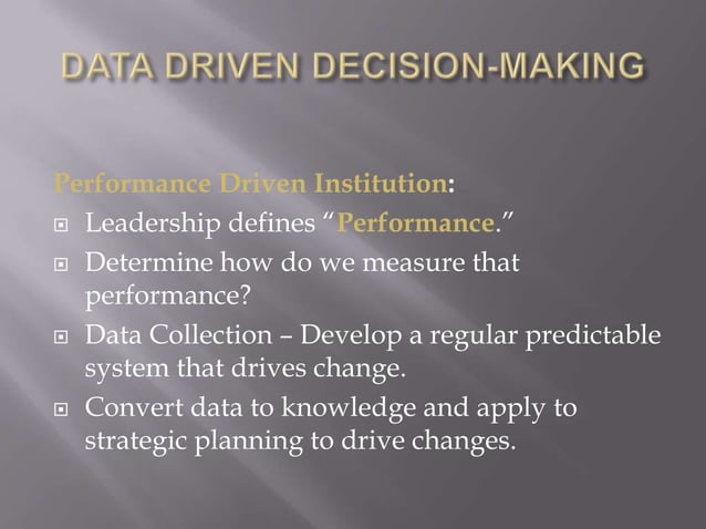 Data Driven Decision Making Presentation | PPTX