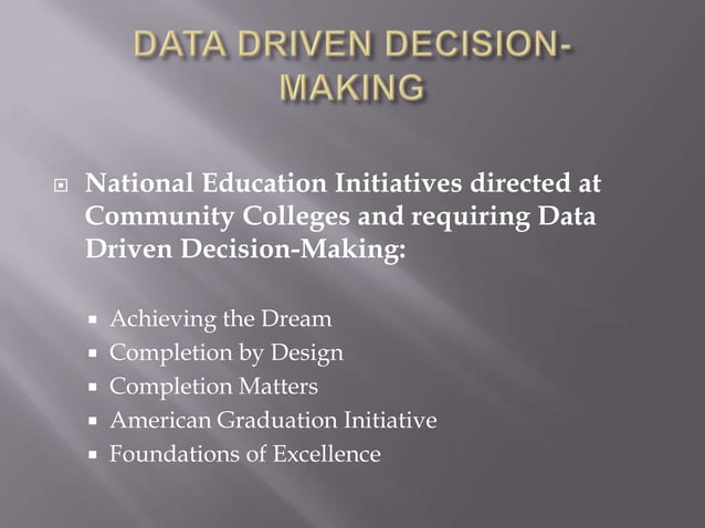 Data Driven Decision Making Presentation | PPTX