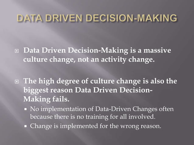 Data Driven Decision Making Presentation | PPTX