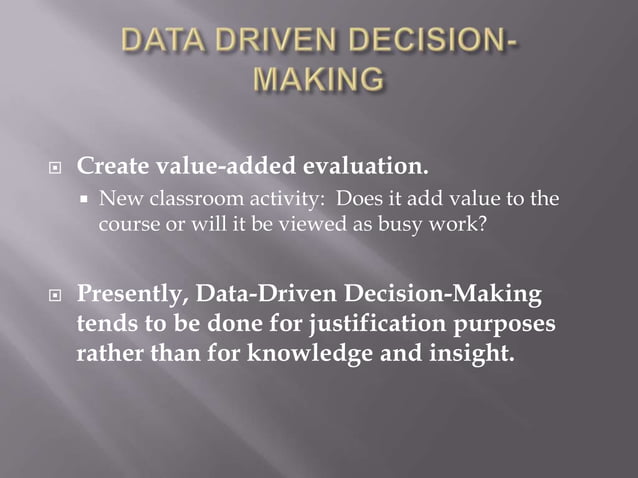 Data Driven Decision Making Presentation | PPTX