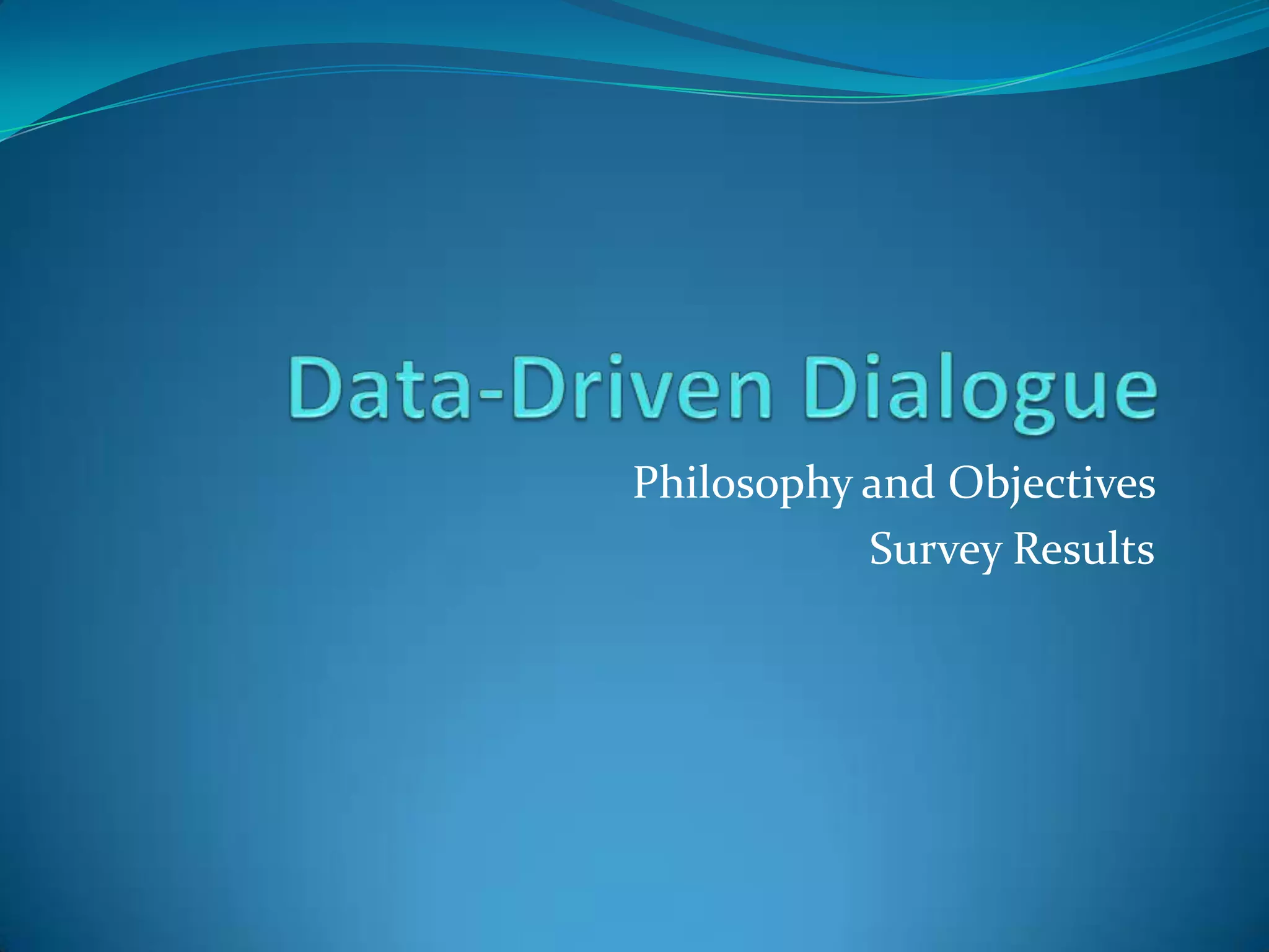 Data Driven Dialogue | PPTX