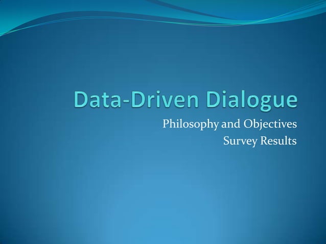 Data Driven Dialogue | PPTX