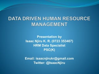 Data Driven HRM | PPTX