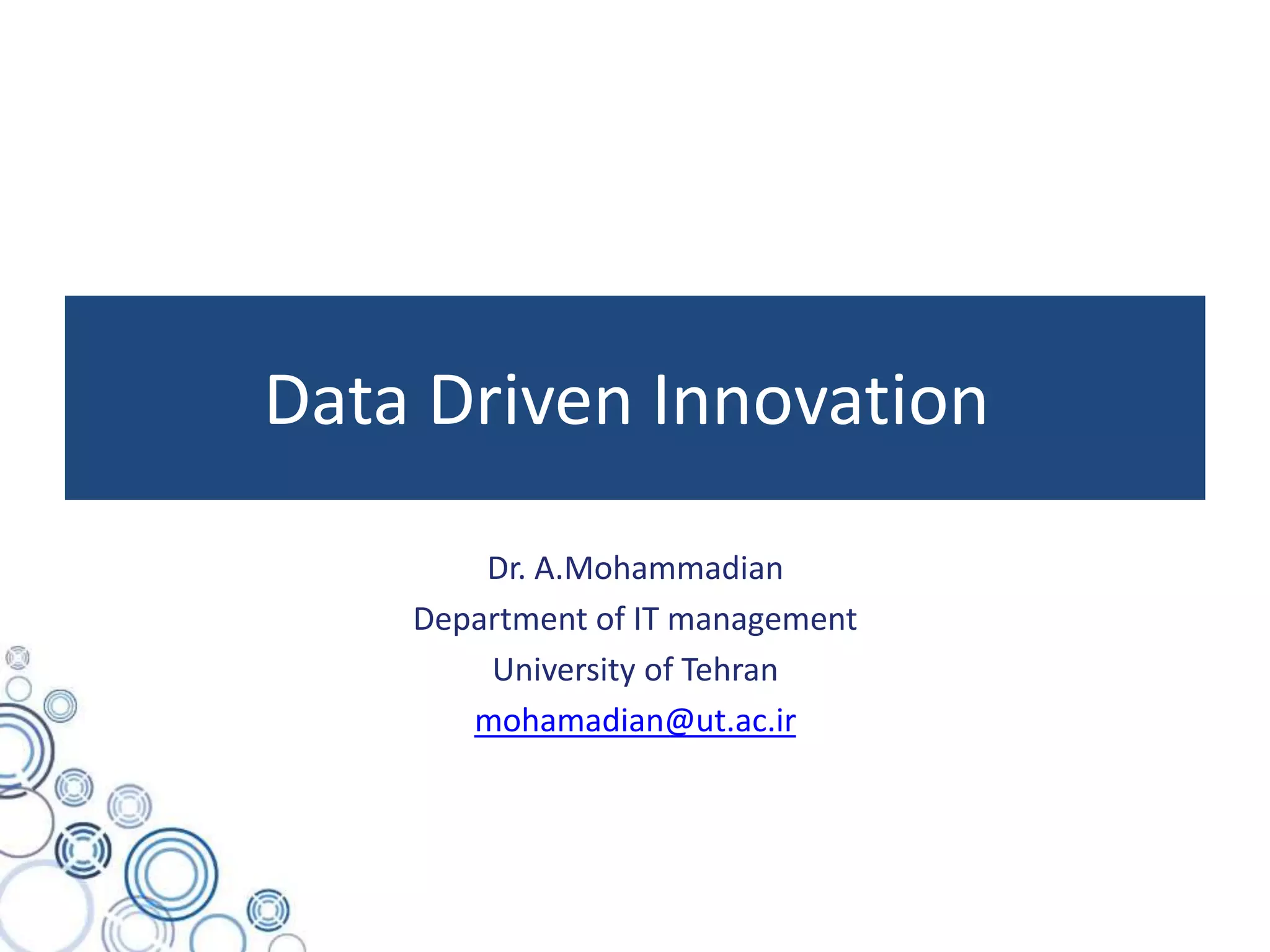 Data driven innovation | PPT