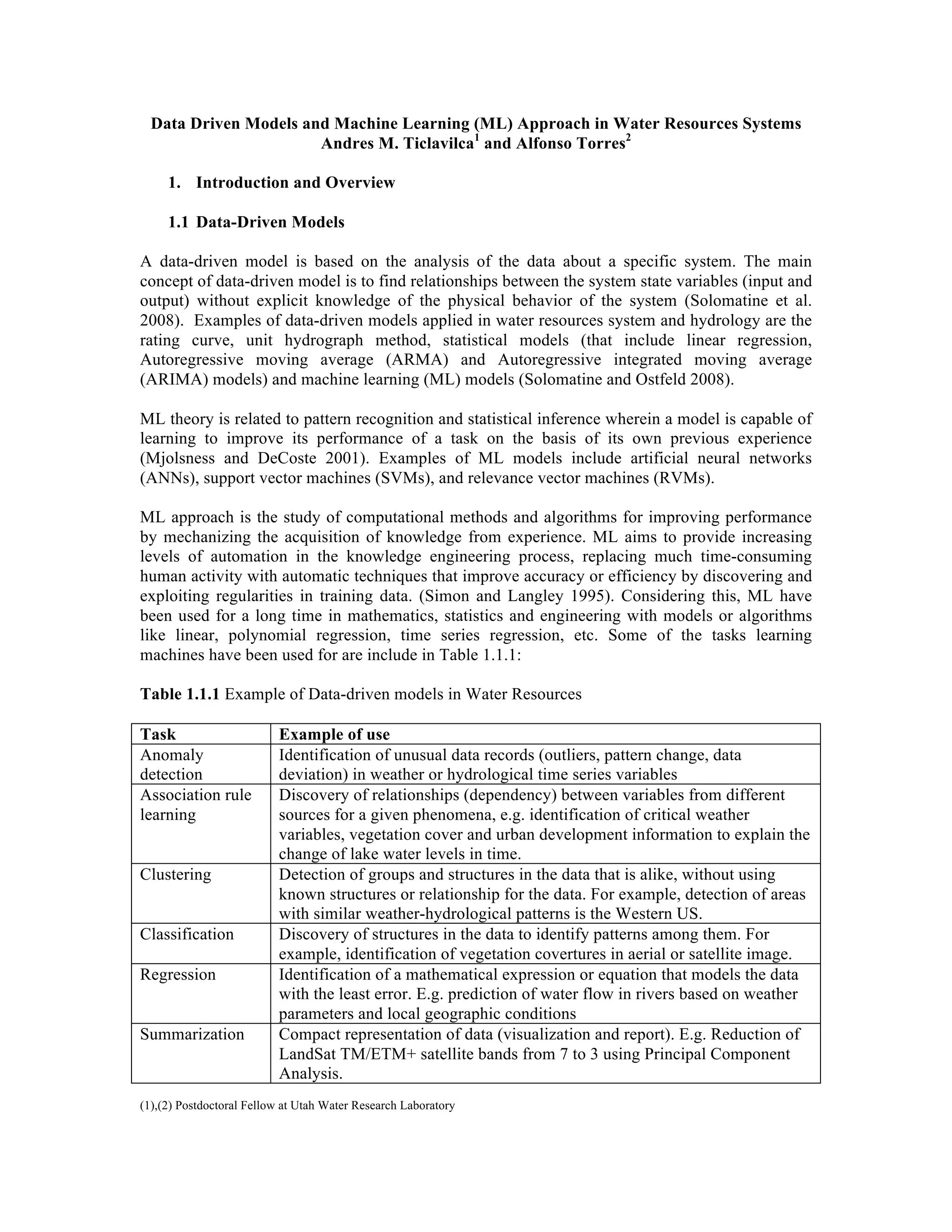 Data driven models and machine learning | PDF | Technology Industry | Industries