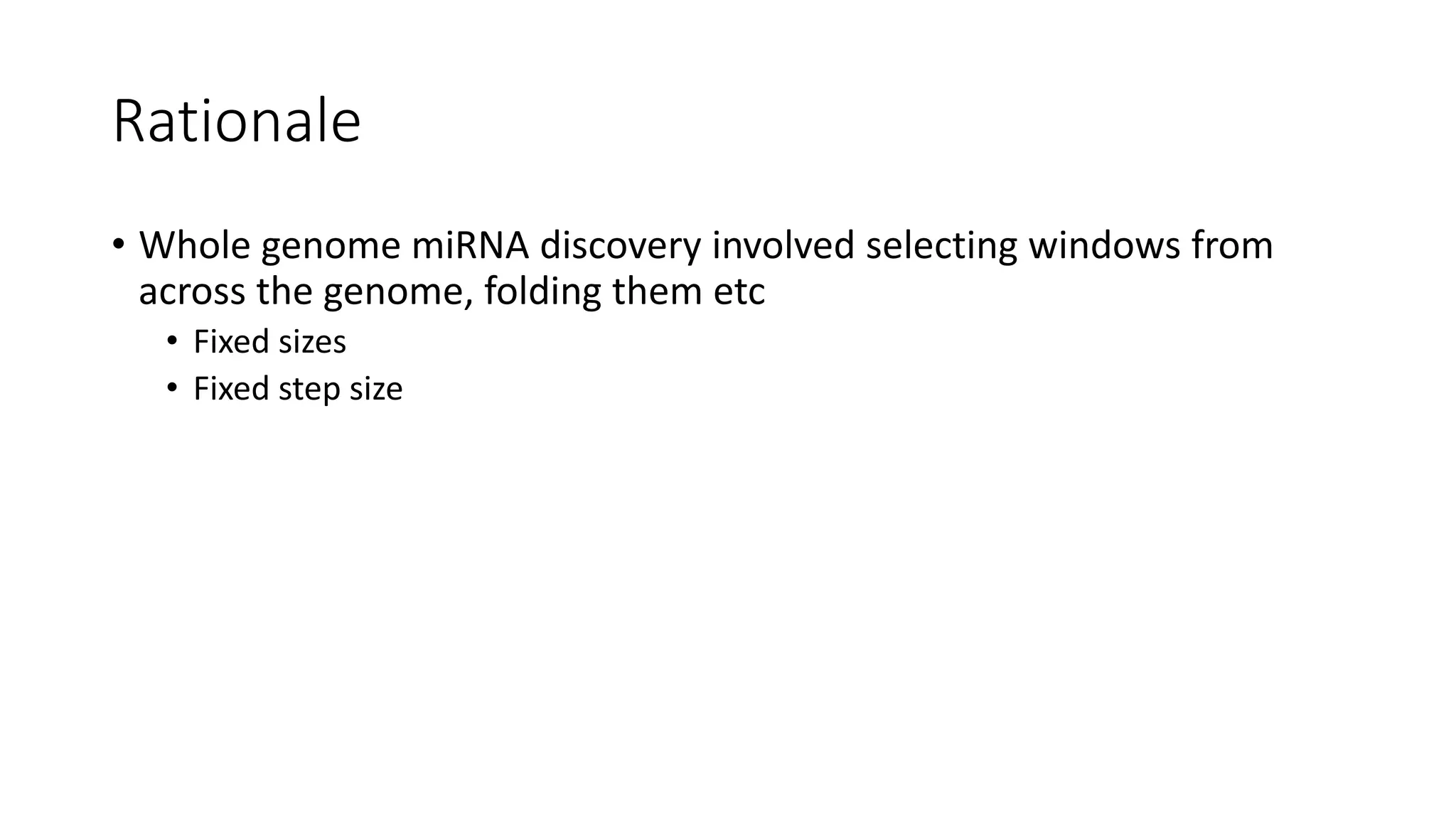Data driven miRNA Identification | PPT