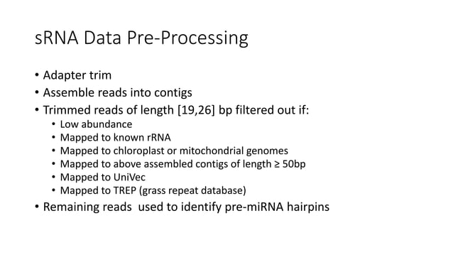 Data driven miRNA Identification | PPT