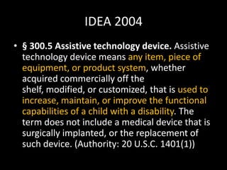 Data Driven Problem Solving Assistive Technology Practices Jan 2010 | PPT