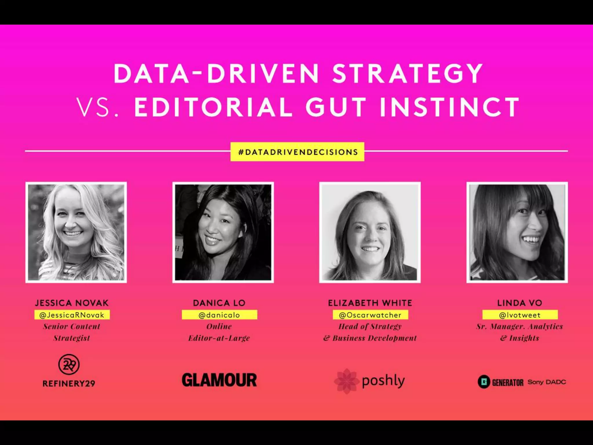 Data driven strategy vs. editorial gut instinct slide | PPT