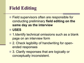 Data editing ( In research methodology ) | PPTX
