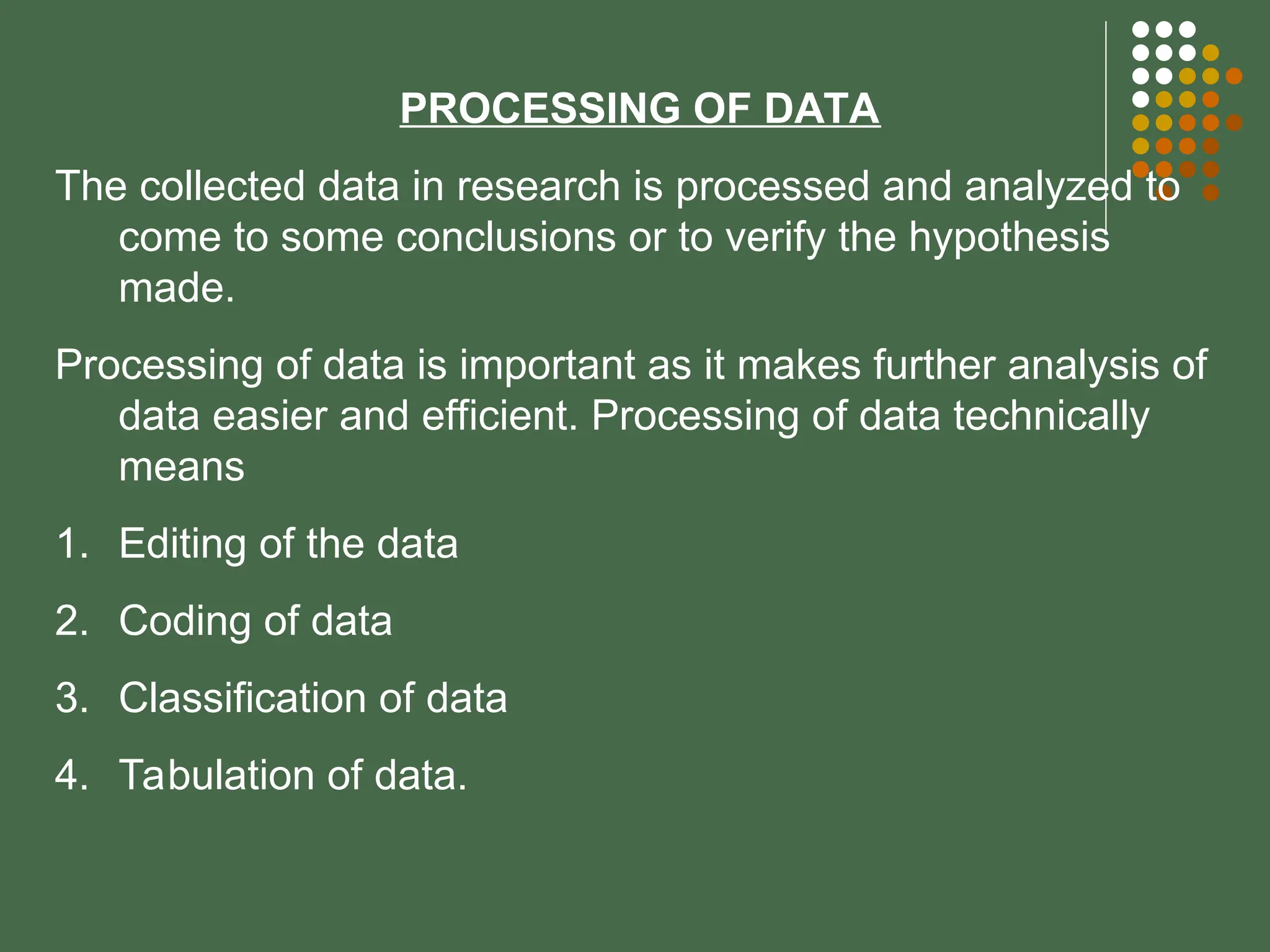A Data Editing Coding And Tabulationppt