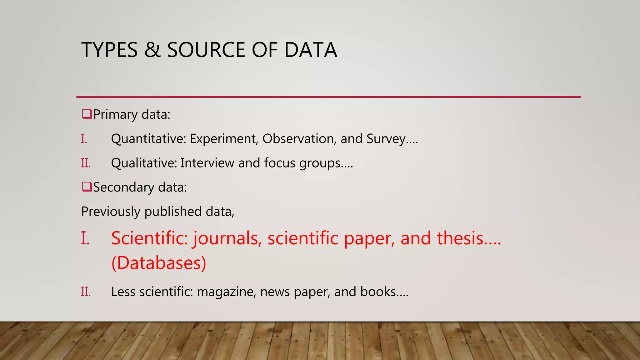 Types of Data & Different Databases | PPT