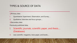 Types of Data & Different Databases | PPT