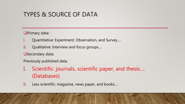 Types of Data & Different Databases | PPT