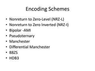 Data encoding and modulation | PPTX