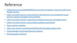 Data Encryption - Azure Storage Service | PPTX