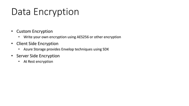 Data Encryption - Azure Storage Service | PPTX