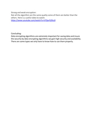 Data encryption algorithm(edit) | PDF