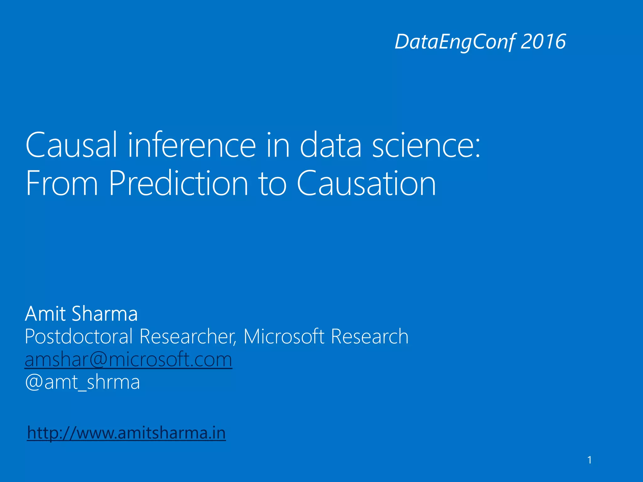 Causal inference in data science | PPTX
