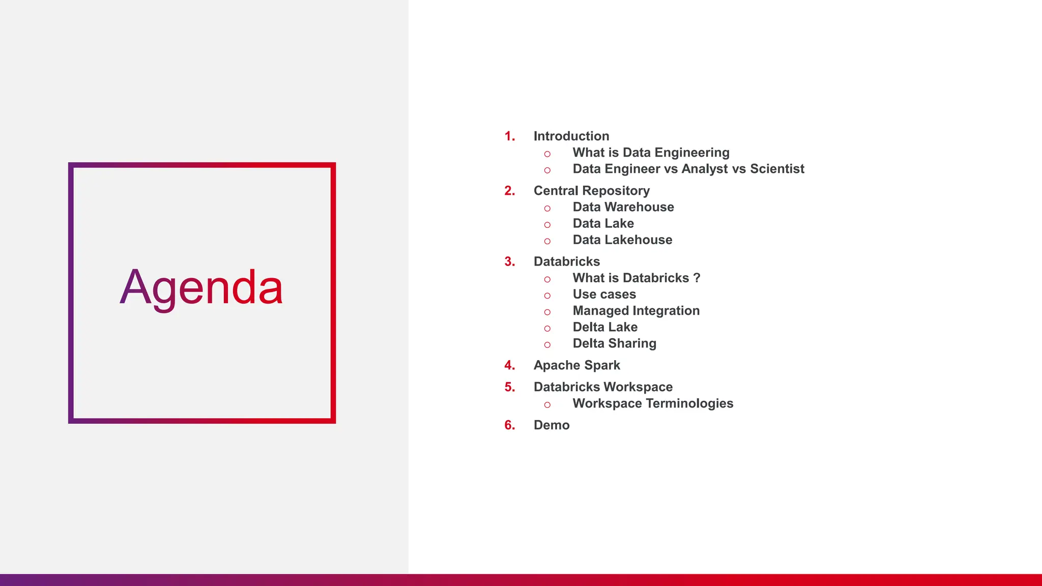 Data Engineering A Deep Dive into Databricks | PPTX