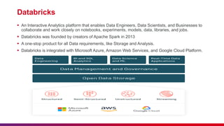 Data Engineering A Deep Dive into Databricks | PPTX