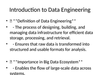 Data Engineering Introduction For Student | PPT