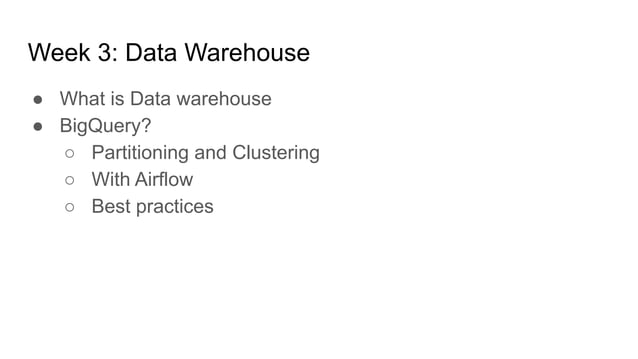 Data engineering zoomcamp introduction | PDF