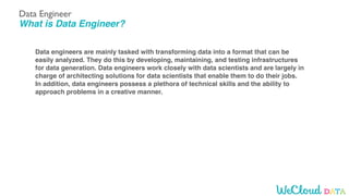 Data Engineer Intro - WeCloudData | PPT