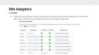 Data Engineer's Lunch #54: dbt and Spark | PPTX