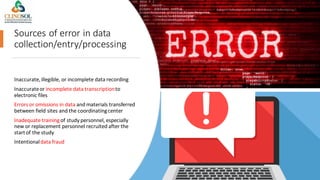 Data entry, Types of Cases and QR Reviews in Clinical Data Management | PDF
