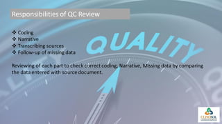 Data entry, Types of Cases and QR Reviews in Clinical Data Management | PDF