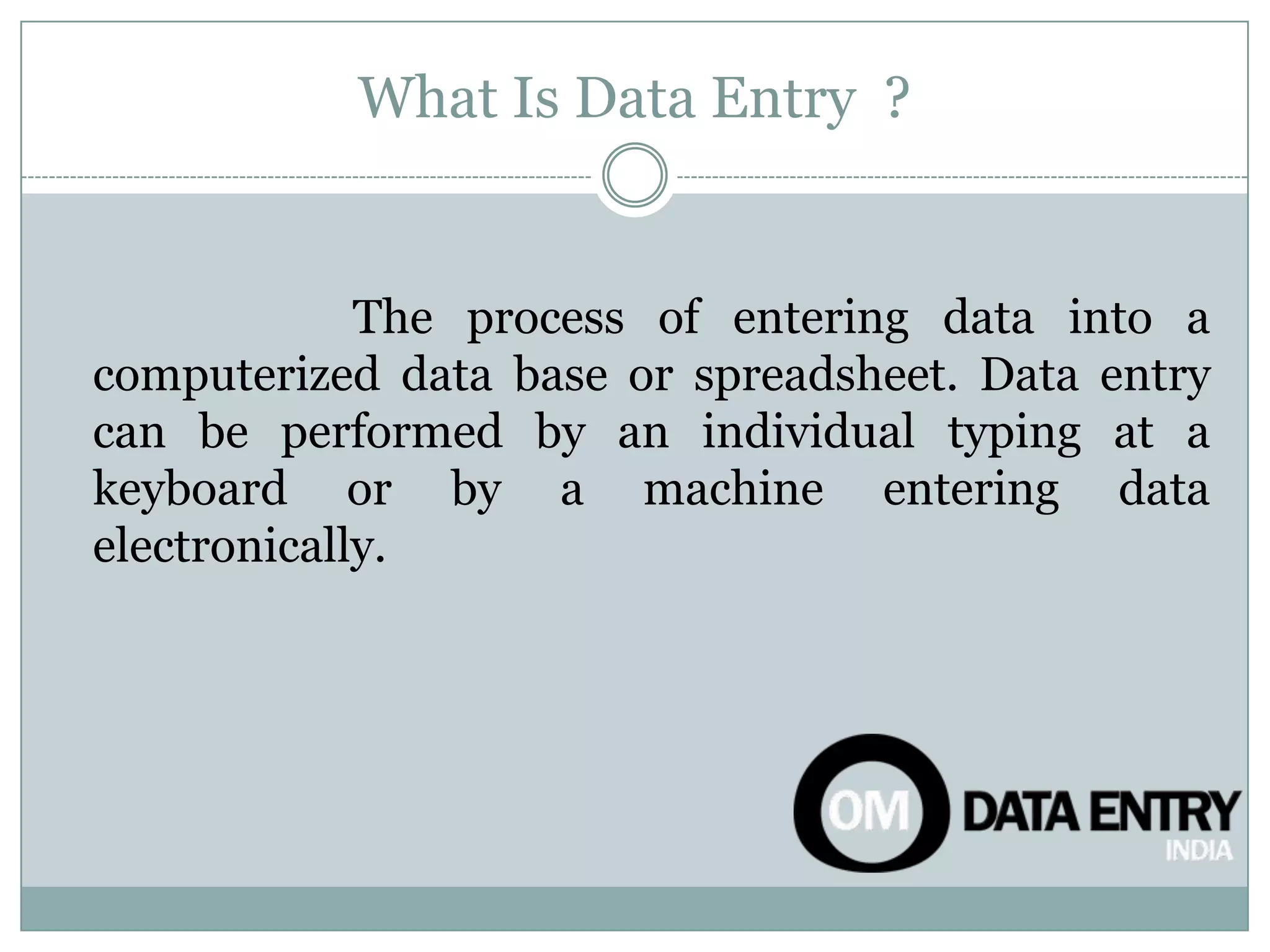 Data entry india | PPTX