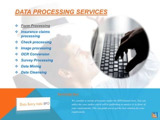 Data entry india bpo - Outsource Data Entry India | PPT