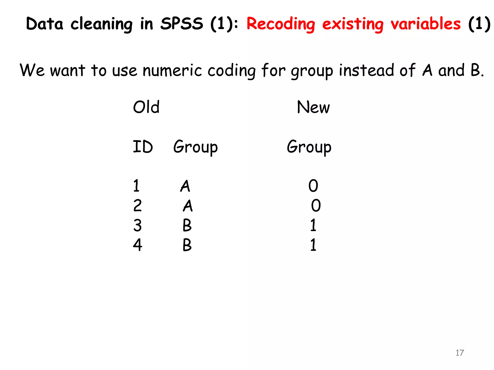 Data entry in Excel and SPSS | PPTX