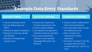 Data Entry Standards: Keeping CRM Consistent | PDF