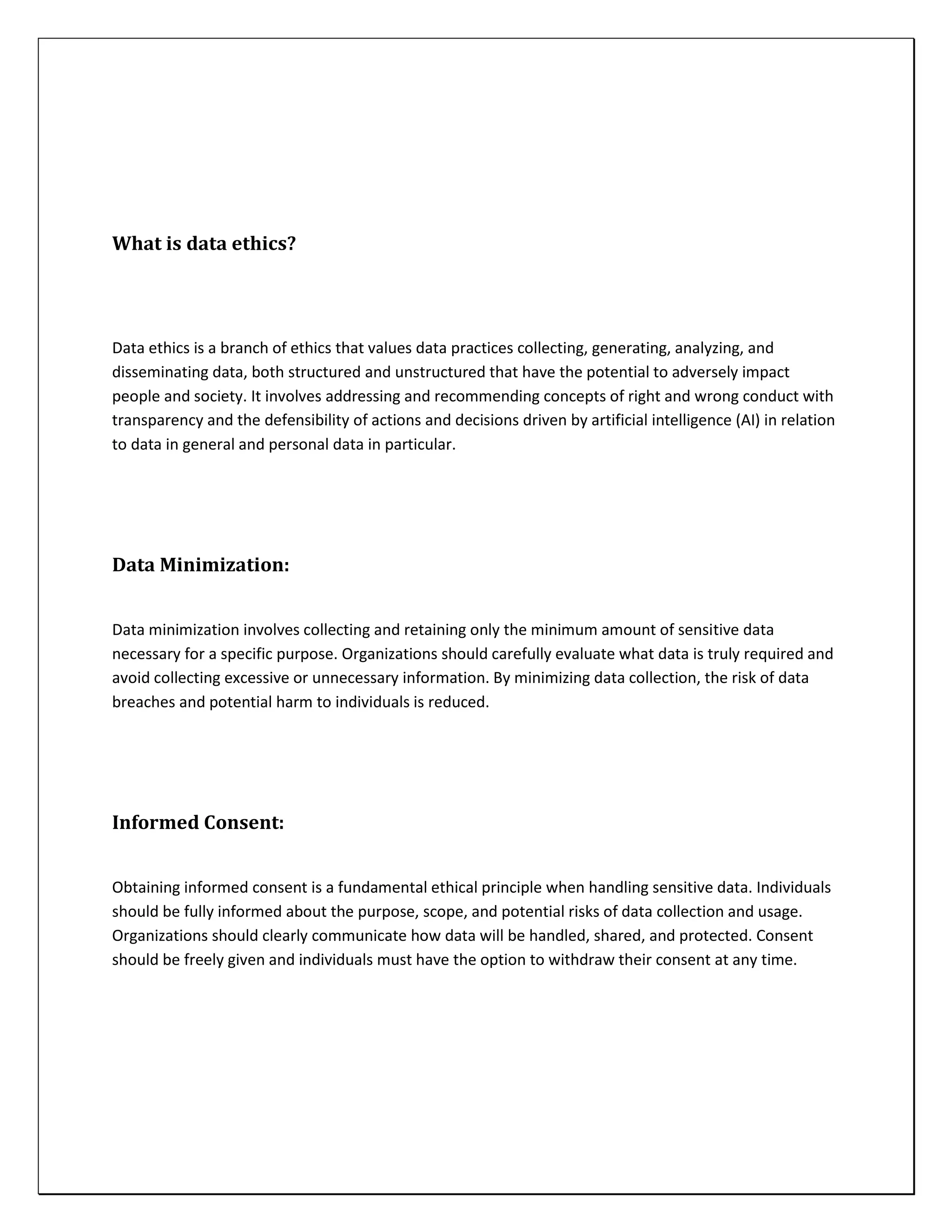 DATA ETHICS: BEST PRACTICES FOR HANDLING SENSITIVE DATA | PDF DATA ETHICS: BEST PRACTICES FOR HANDLING SENSITIVE DATA | PDF