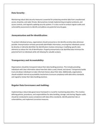 DATA ETHICS: BEST PRACTICES FOR HANDLING SENSITIVE DATA | PDF