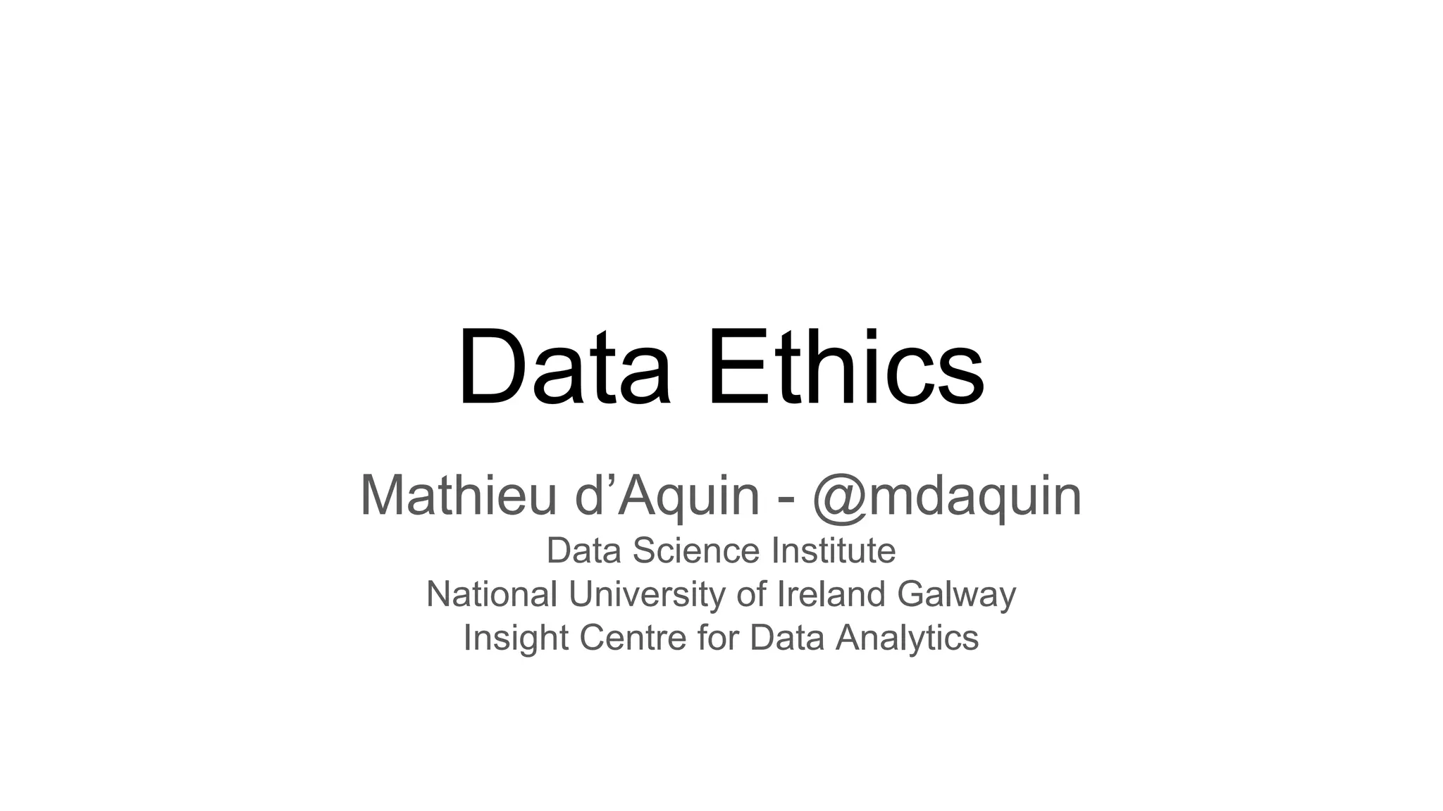 Data ethics | PDF